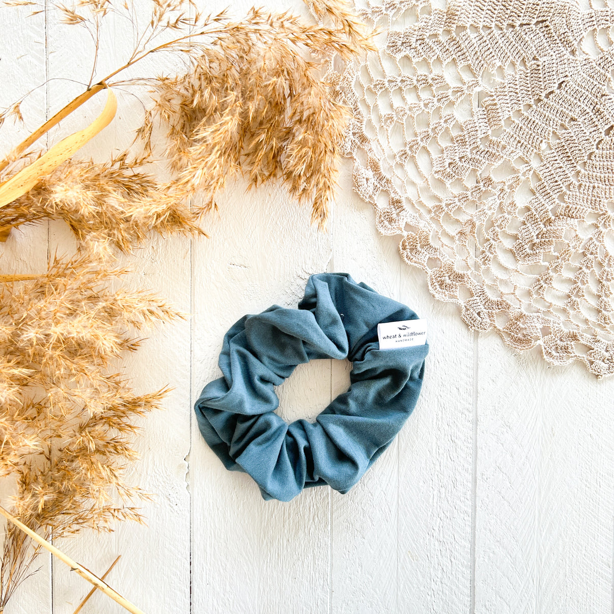 Luxe Scrunchies - Sky Blue – Wheat & Wildflower Handmade