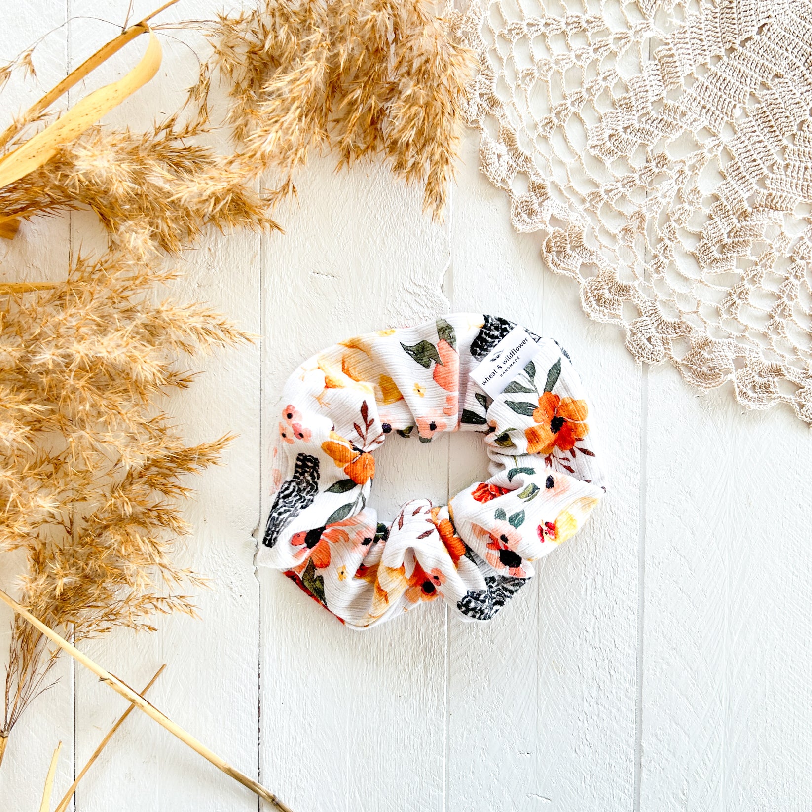 Luxe Scrunchies - Harvest Chicken – Wheat & Wildflower Handmade