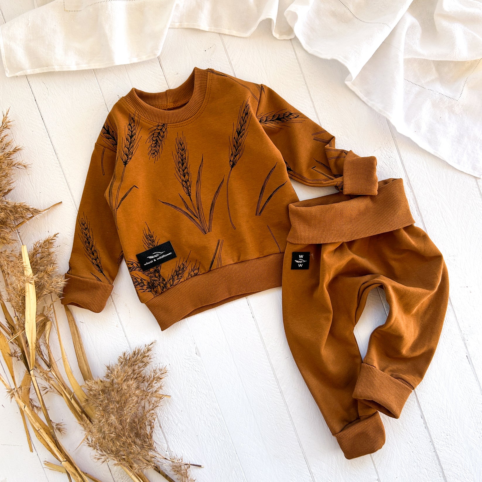 Golden Prairie Wheat Baby Set – Wheat & Wildflower Handmade